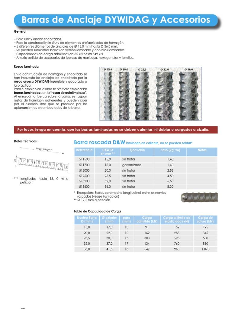 dywidag | Acero | Tornillo