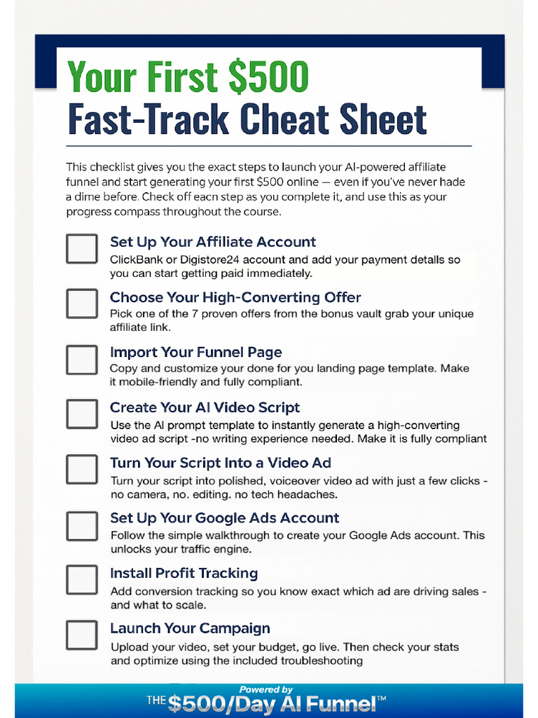 First 500 Fast-Track Cheat Sheet | PDF