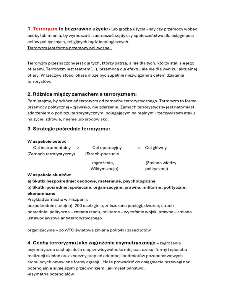 Terroryzm | PDF