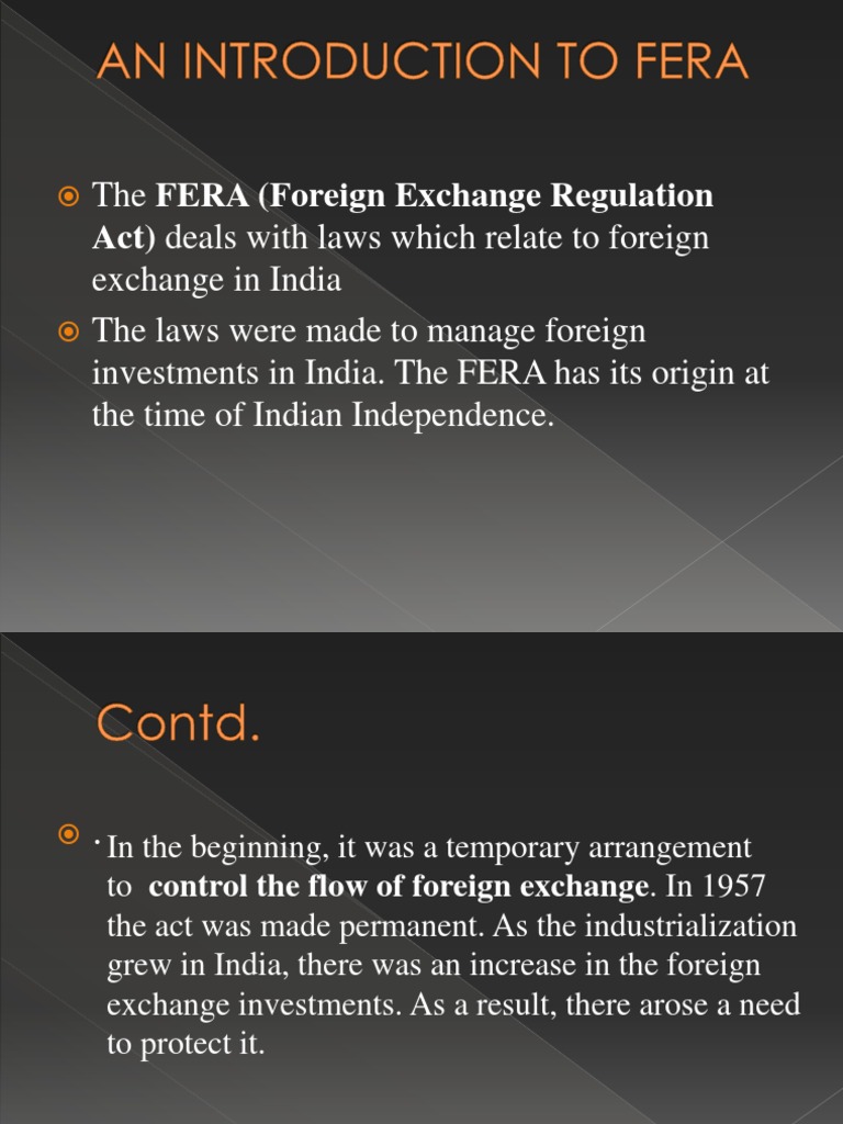 Fera To Fema | PDF | Foreign Exchange Reserves | Securities (Finance)