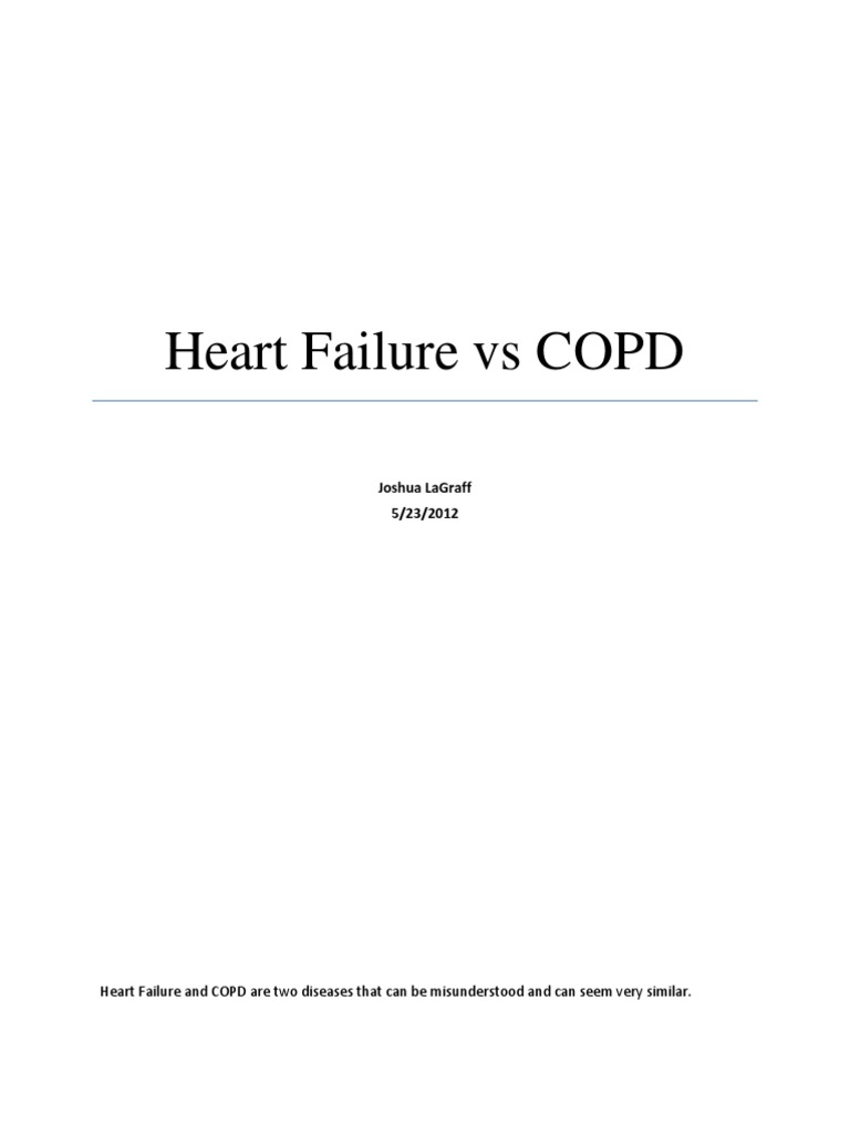 HF Vs Copd | PDF | Chronic Obstructive Pulmonary Disease | Heart Failure