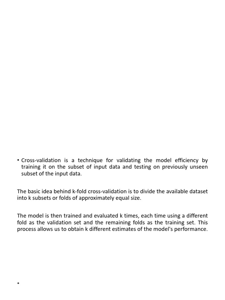 K-Fold Cross-Validation Explained | PDF | Cross Validation (Statistics ...