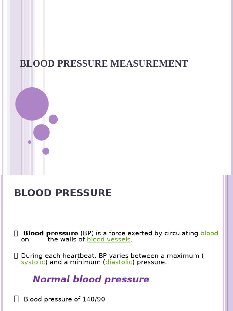 Blood Pressure Measurement Techniques | PDF | Blood Pressure | Diastole