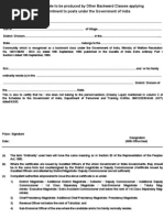 OBC Non-Creamy Layer Certificate Format | PDF | Government Of India ...