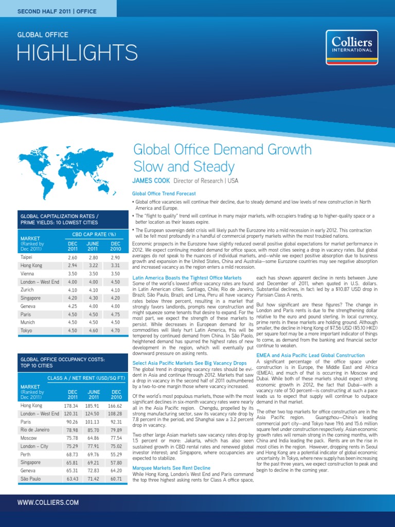 Global Office Highlights 2nd Half 2011 | PDF | Renting | Recession