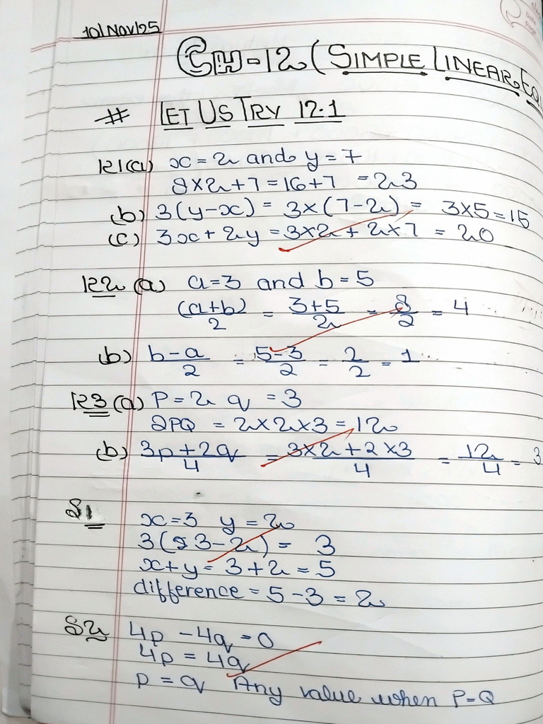 Simple Linear Equation | PDF