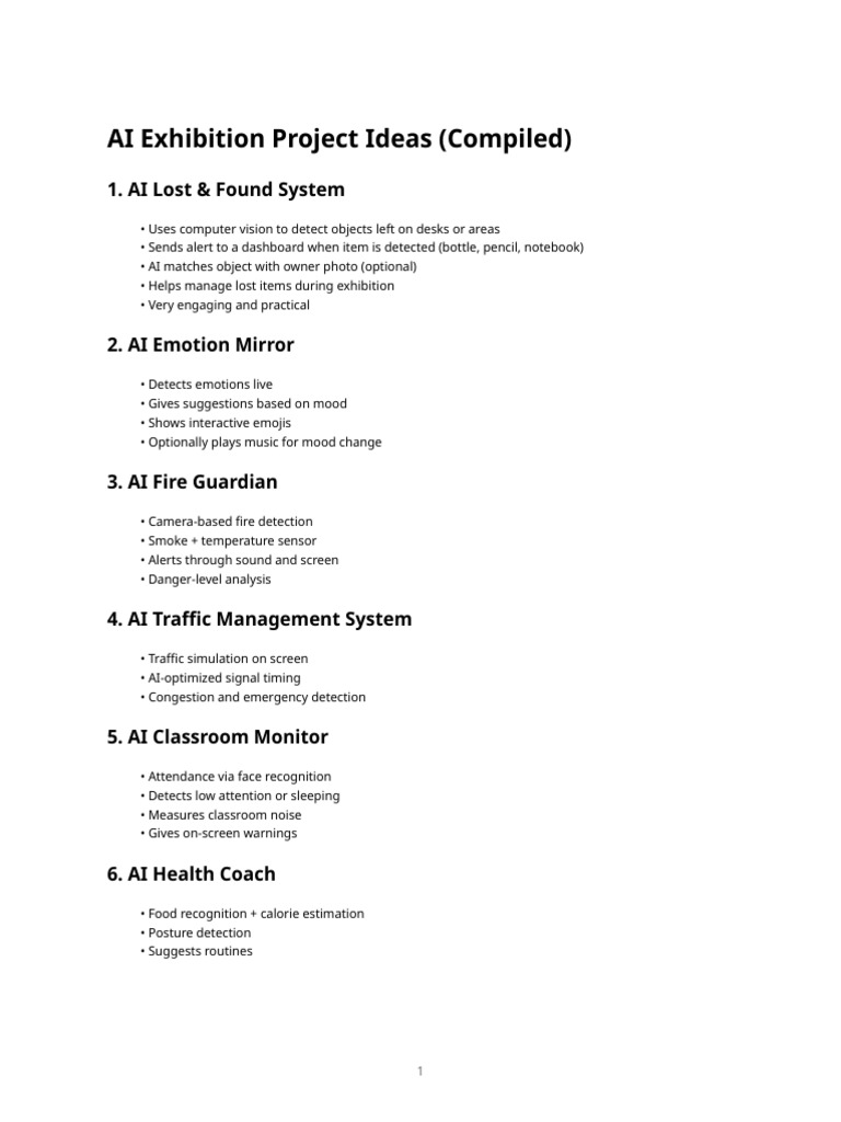 Ai Exhibition Project Ideas | PDF | Artificial Intelligence ...