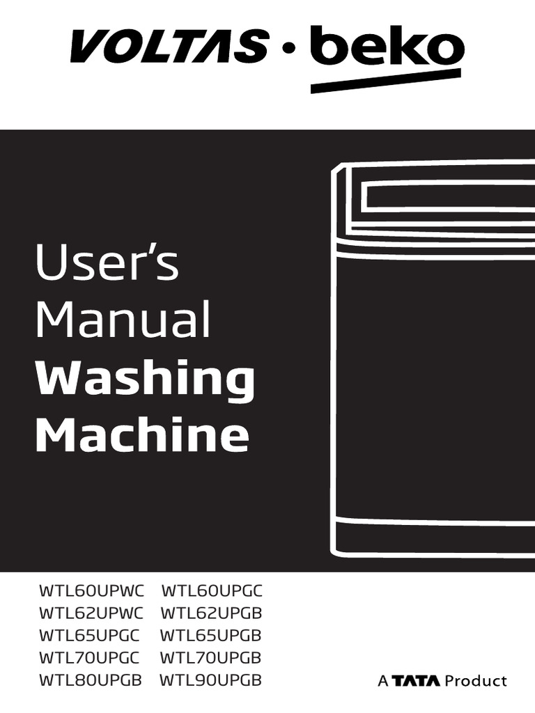 Voltas Beko Washing Machine Guide | PDF