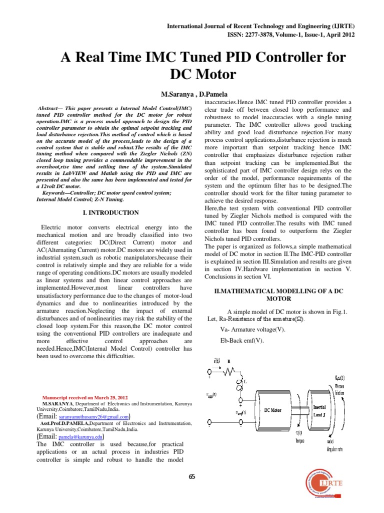 PID Controller For DC Motor | PDF | Operational Amplifier | Field Effect Transistor