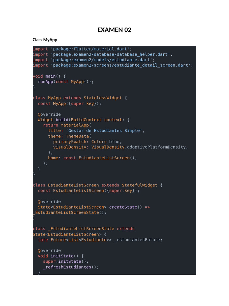EXAMEN 02 | PDF | Computer Programming | Databases