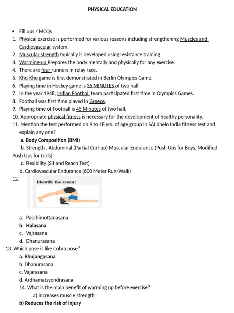 Physical Education notes | PDF | Track And Field | Sport Of Athletics