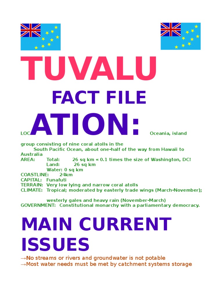 Tuvalu: Facts, Geography, and Issues | PDF | Science & Mathematics