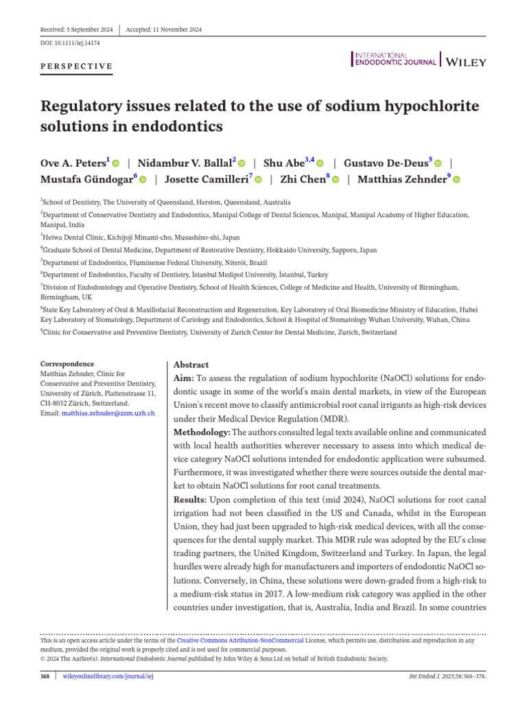 IEJ-58-368 | PDF | Medical Device | Bleach