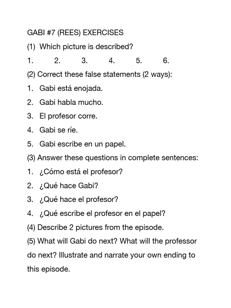 Gabi #7 (Rees) Exercises | PDF
