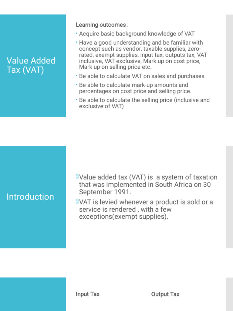 Value Added Tax (VAT) | PDF | Value Added Tax | Taxes