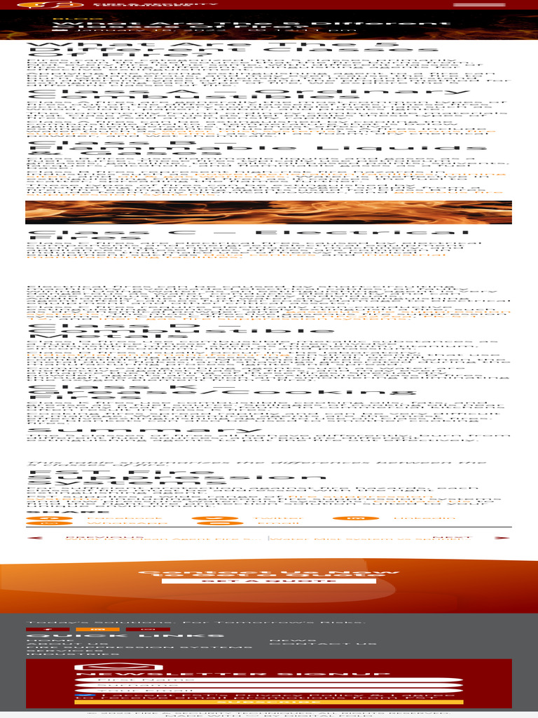 What Are the 5 Different Classes of Fire Blog FST | PDF | Fires ...