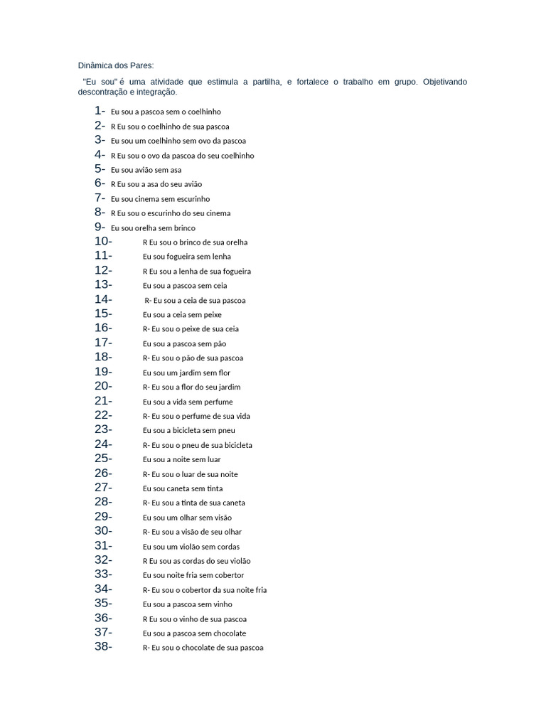 Dinâmica Dos Pares | PDF