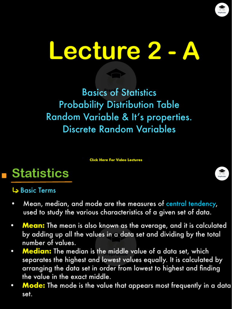 Random Variables Probability Distribution Functions PrepFusion | PDF ...