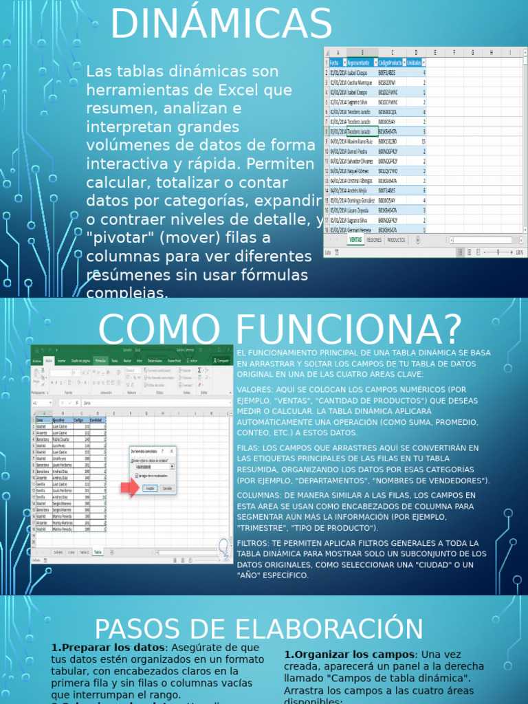 Tablas dinámicas | PDF | Informática