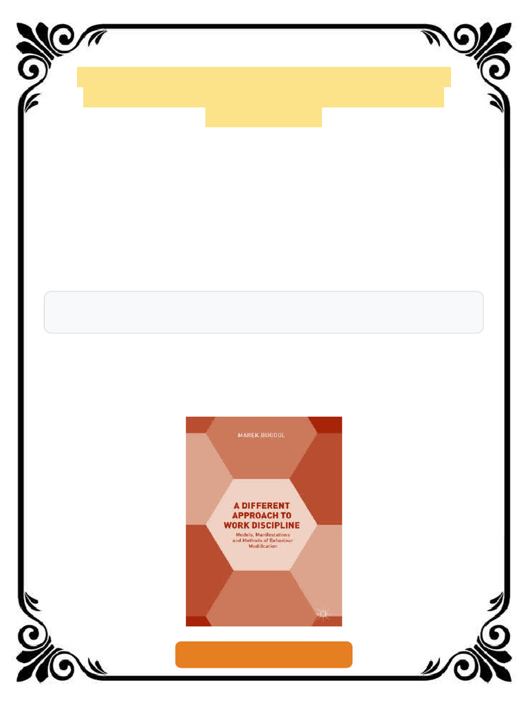 A Different Approach to Work Discipline Marek Bugdol eBook learning ...