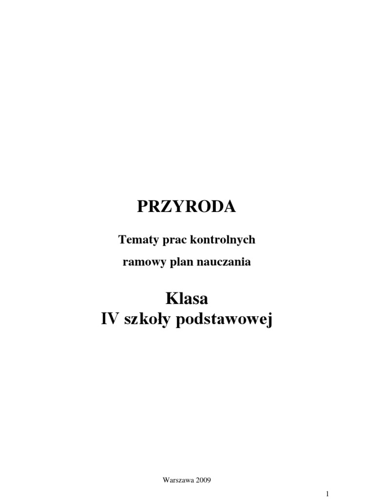 Przyroda 4 SP Ram | PDF