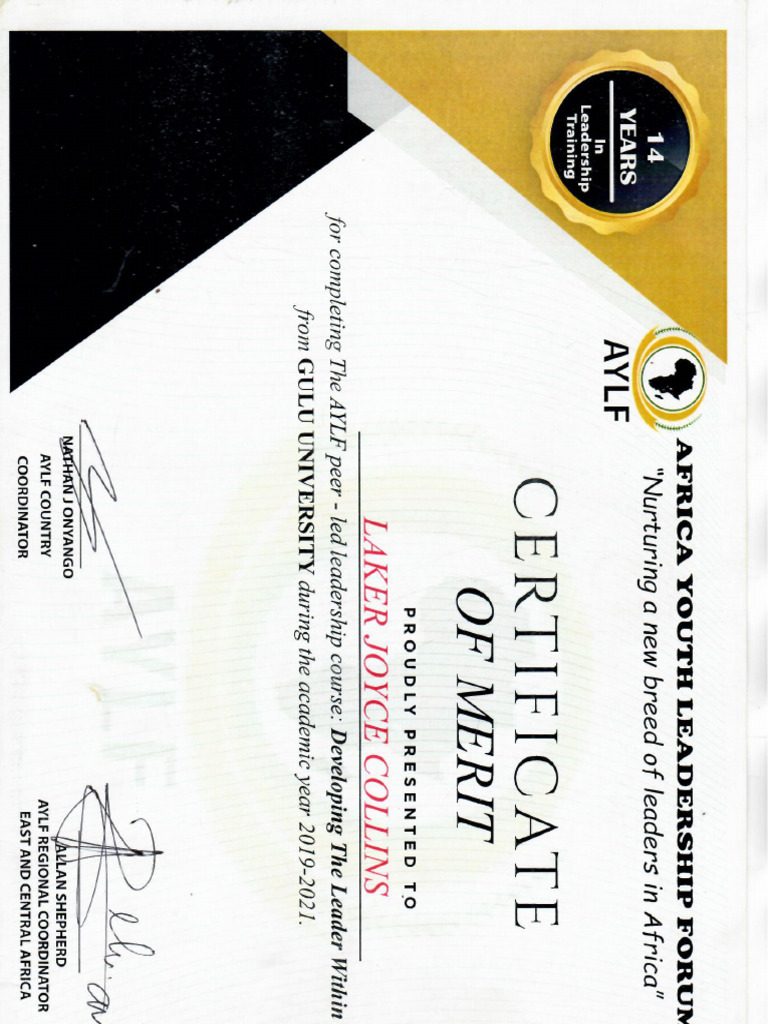 AYLF Certificate | PDF