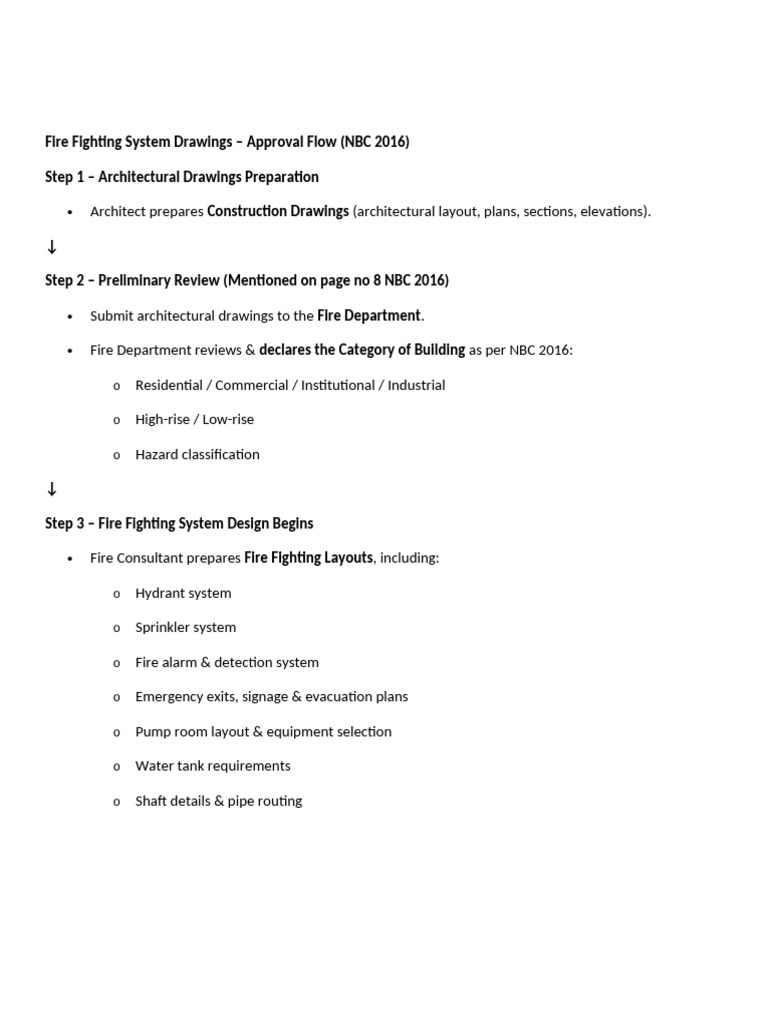 Flow Chart For Fire Drawings | PDF | Firefighting | Fire Sprinkler System