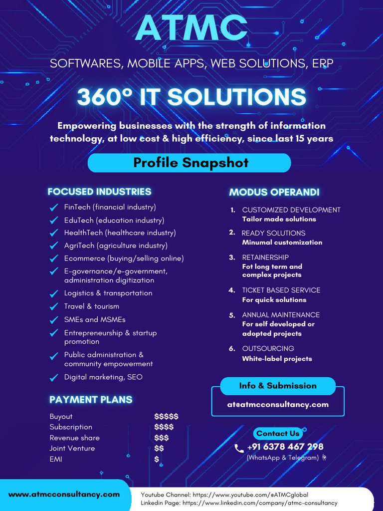Softwares, Mobile Apps, Web Solutions, Erp: Profile Snapshot | PDF