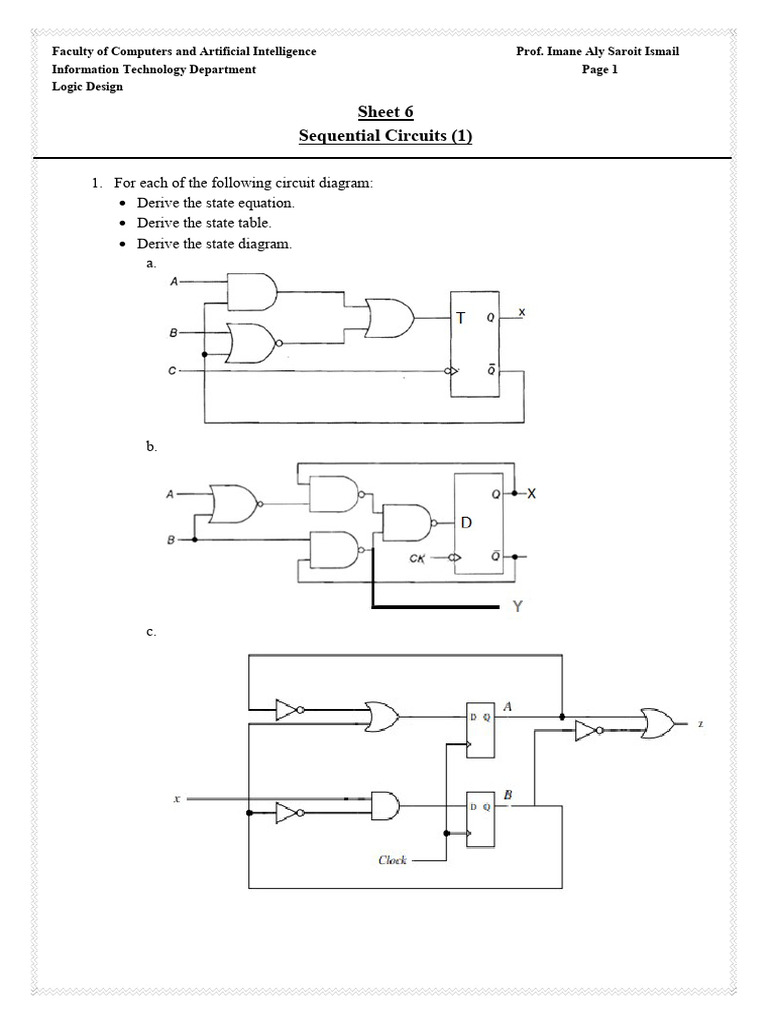 Logic Design: Sequential Circuits Guide | PDF | Digital Technology ...