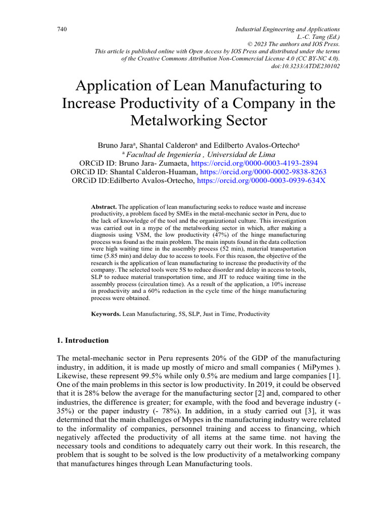 Application_of_Lean_Manufacturing | PDF | Lean Manufacturing | Sampling ...