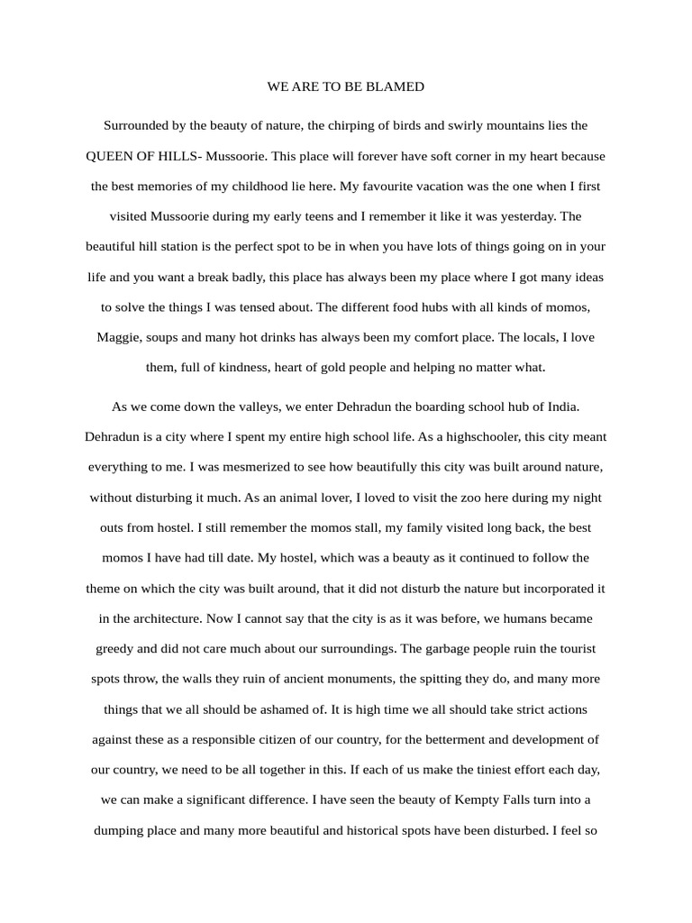 We Are to Blamed | PDF