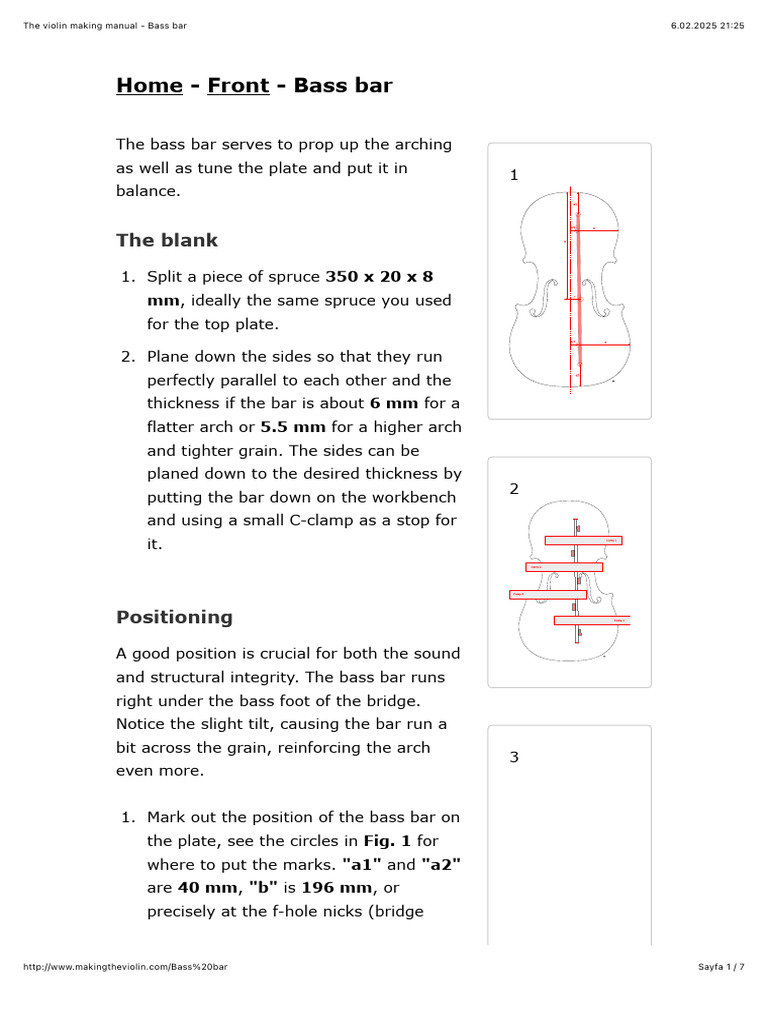 Bass Bar Construction Guide for Violins | PDF | Adhesive