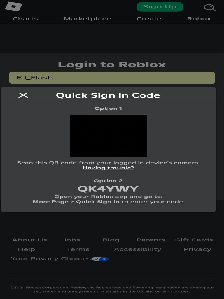 Roblox Login Help and Options | PDF