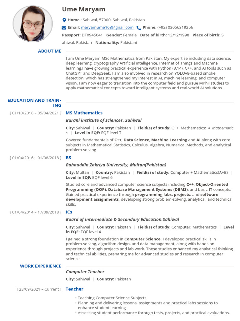 Ume Maryam $2 | PDF | Artificial Intelligence | Intelligence (AI) & Semantics