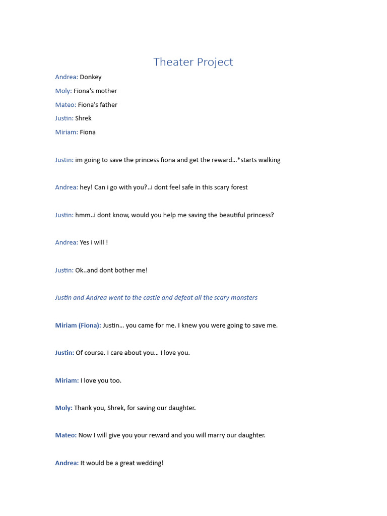 Theater Project | PDF