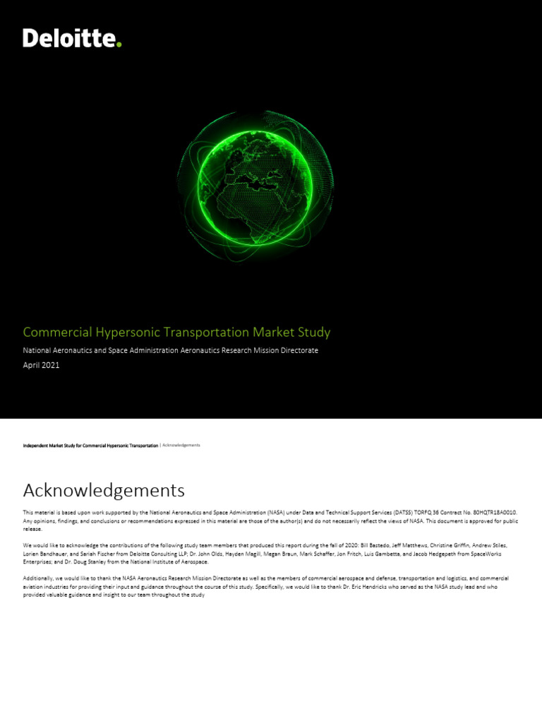 Deloitte Consulting LLP - Commercial Hypersonic Transportation Market ...