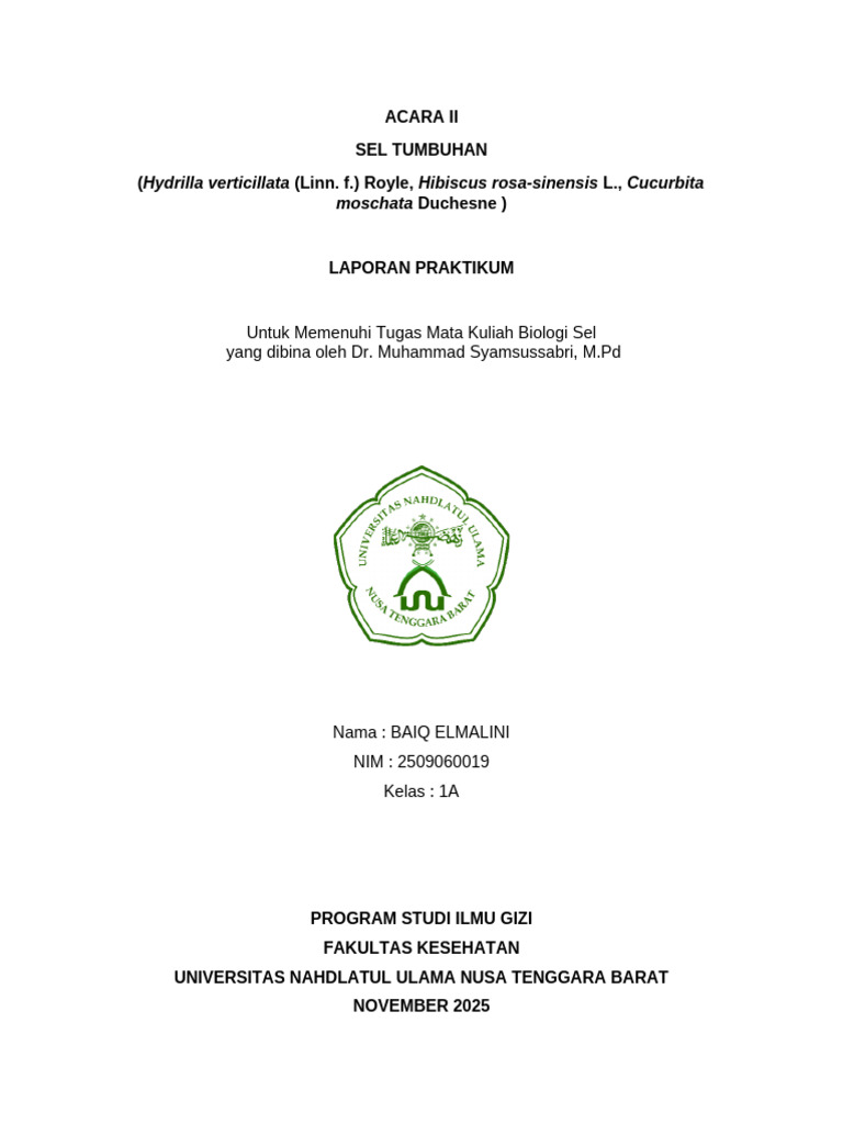 Acara_2_-_Sel_Tumbuhan_2[1] | PDF