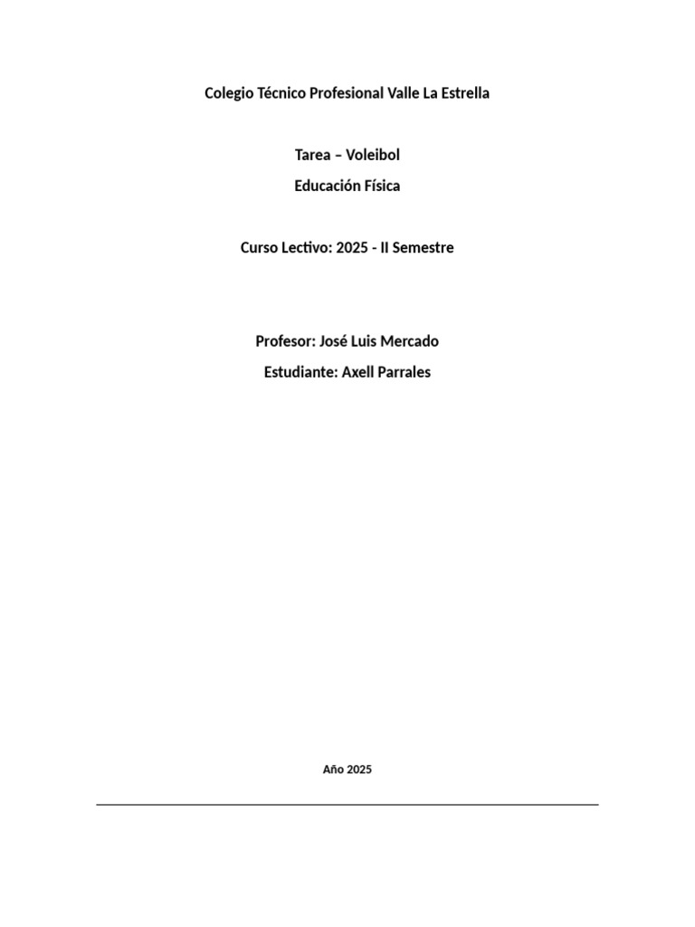 Tarea de Educación Física Terminada | PDF | Vóleibol | Defensor ...