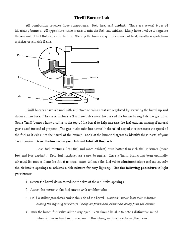 Tirrill Burner Lab | PDF | Combustion | Fuels
