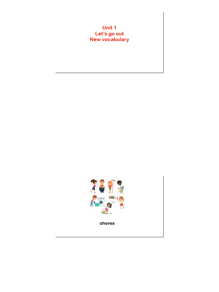 Unit 1 Let's Go Out New Vocabulary | PDF