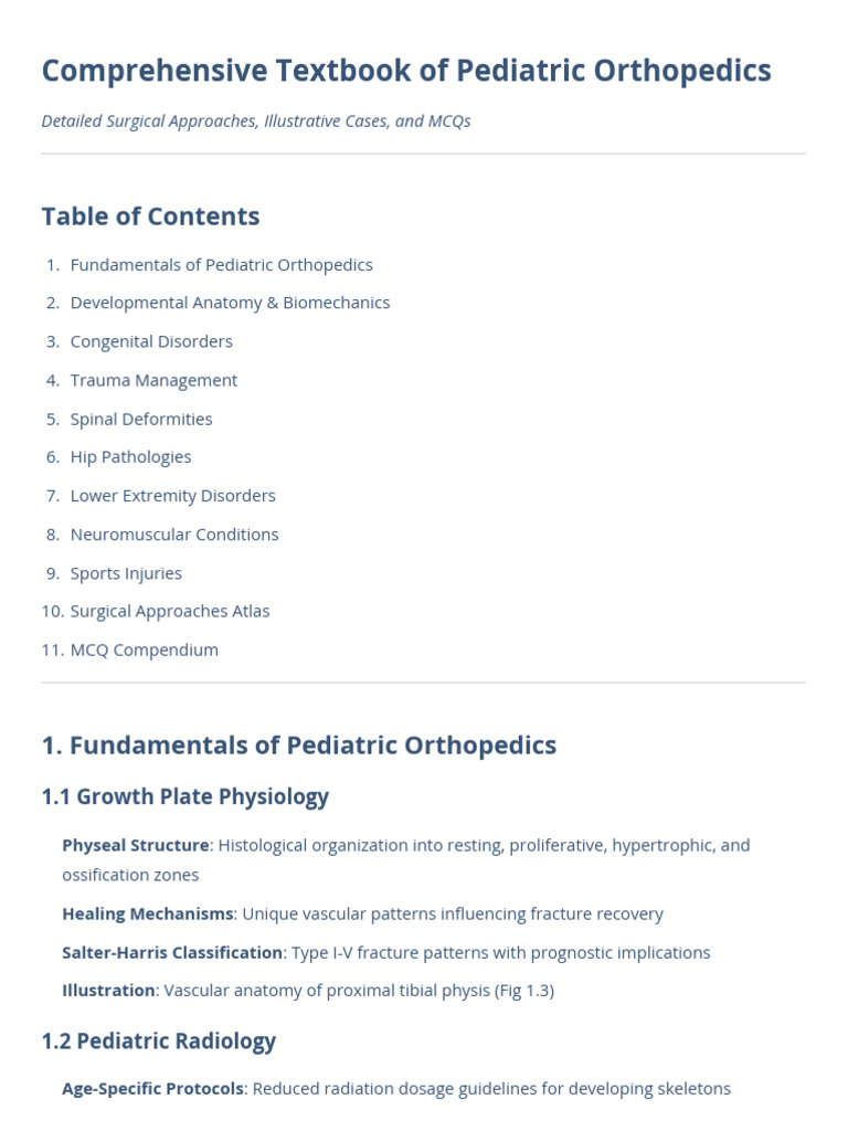 Pediatric Orthopedics Textbook Overview | PDF | Hip | Human Leg