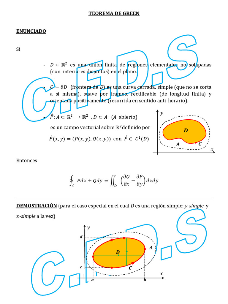 1_Teorema de Green - Alum[1] | PDF | Integral | Álgebra