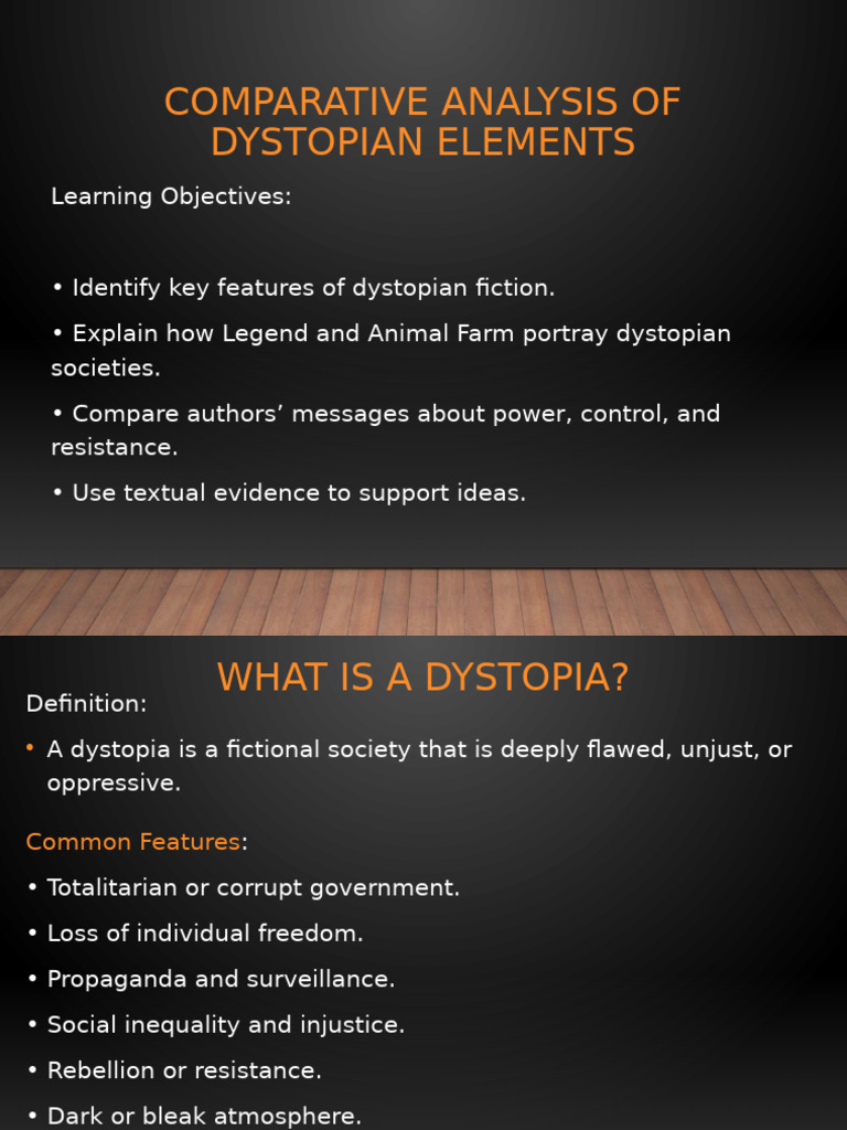 Dystopian Elements in Legend & Animal Farm | PDF | Dystopia | Propaganda