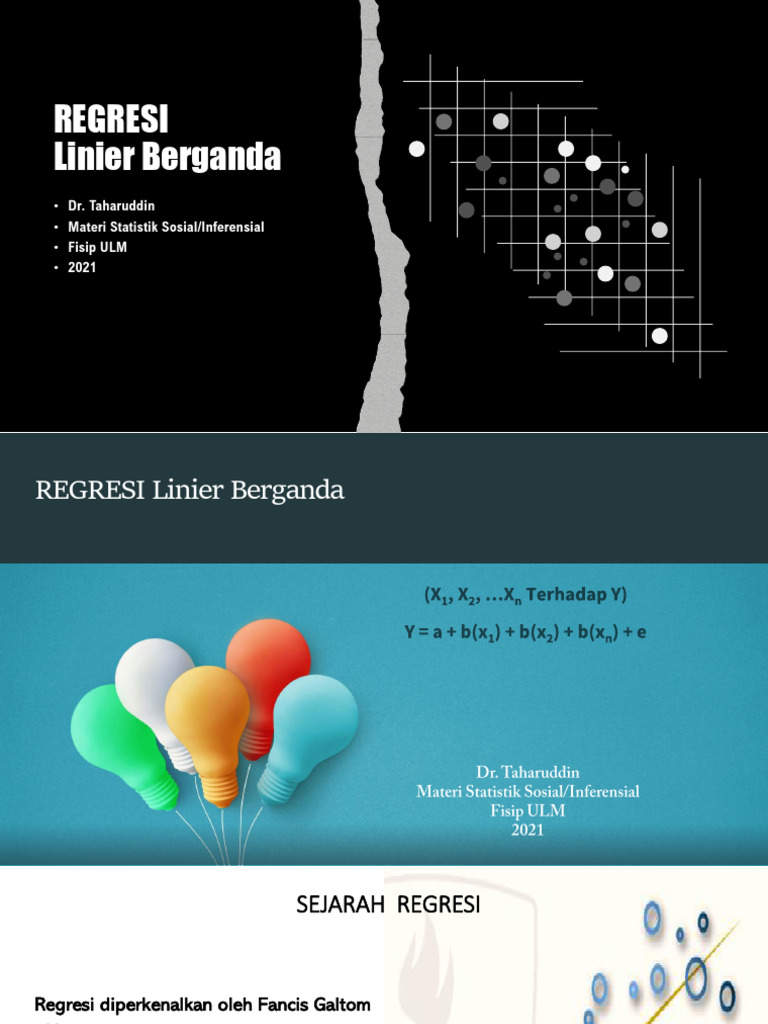 Panduan Regresi Linier Berganda ULM | PDF