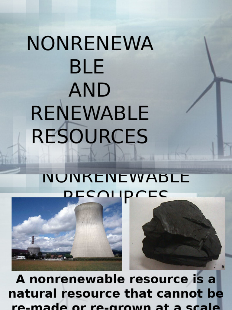 Renewable vs Nonrenewable | PDF