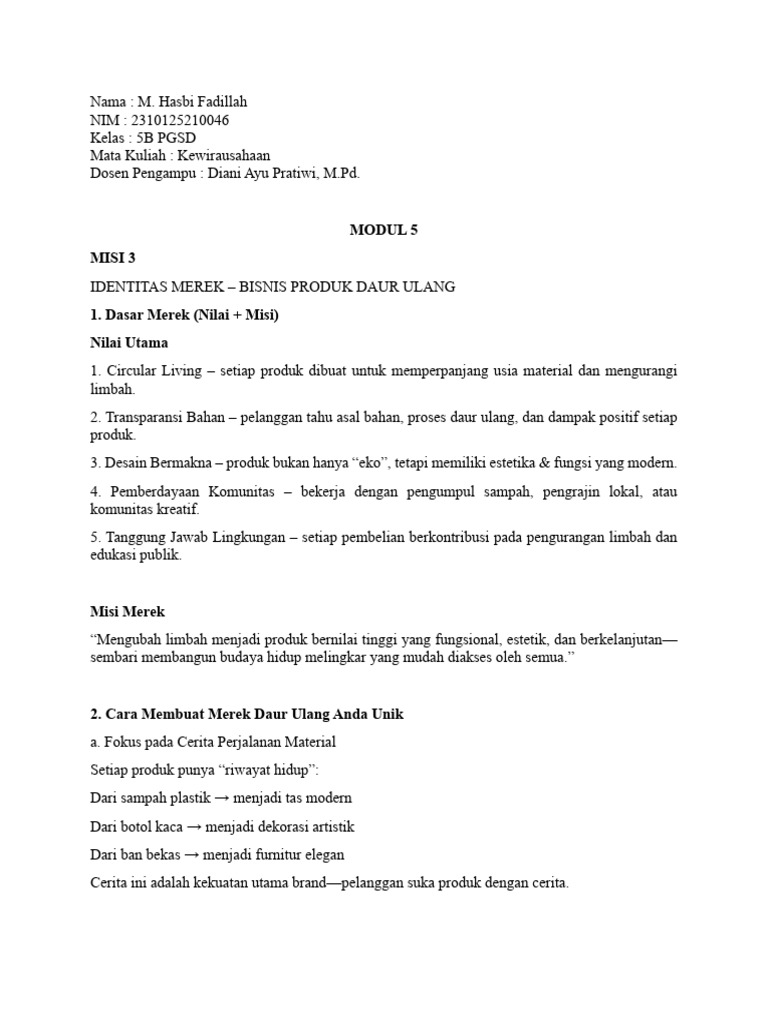 Modul 5 Kwu Hasbi | PDF