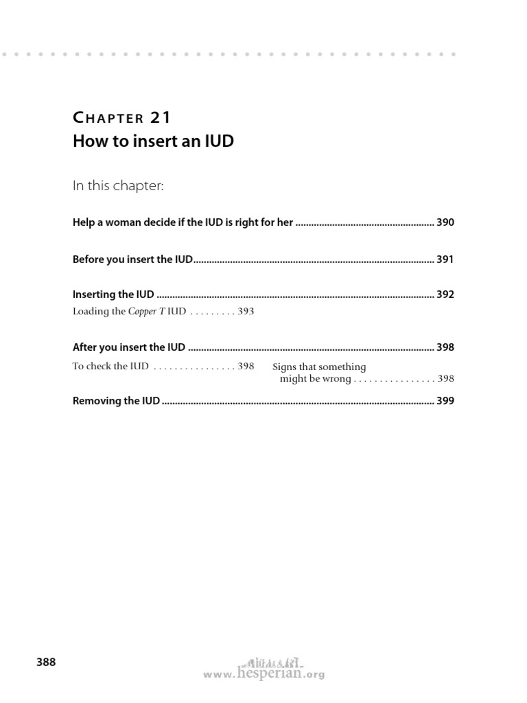 How to Insert Iud | PDF | Sexually Transmitted Infection | Family Planning
