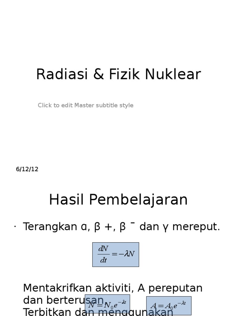 20120531130532radiasi & Fizik Nuklear | PDF | Peluruhan Radioaktif ...