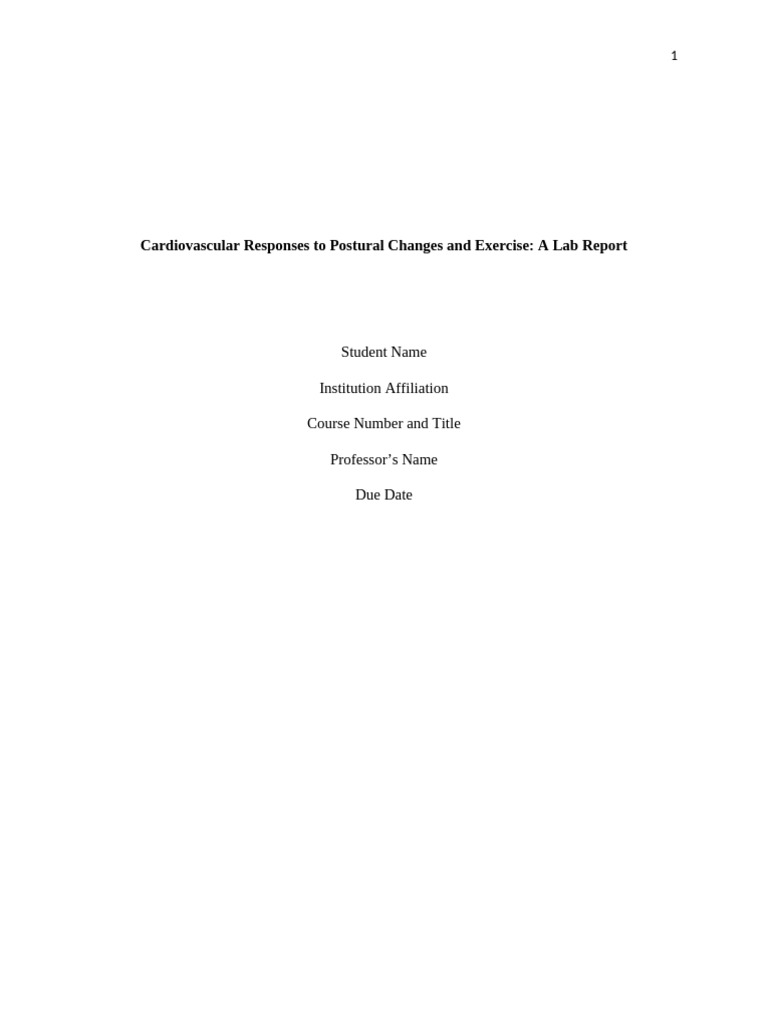 Heart Rate Lab Report | PDF | Heart Rate | Heart