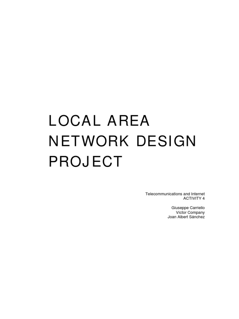 Local Area Network Design Project | Download Free PDF | Networks ...